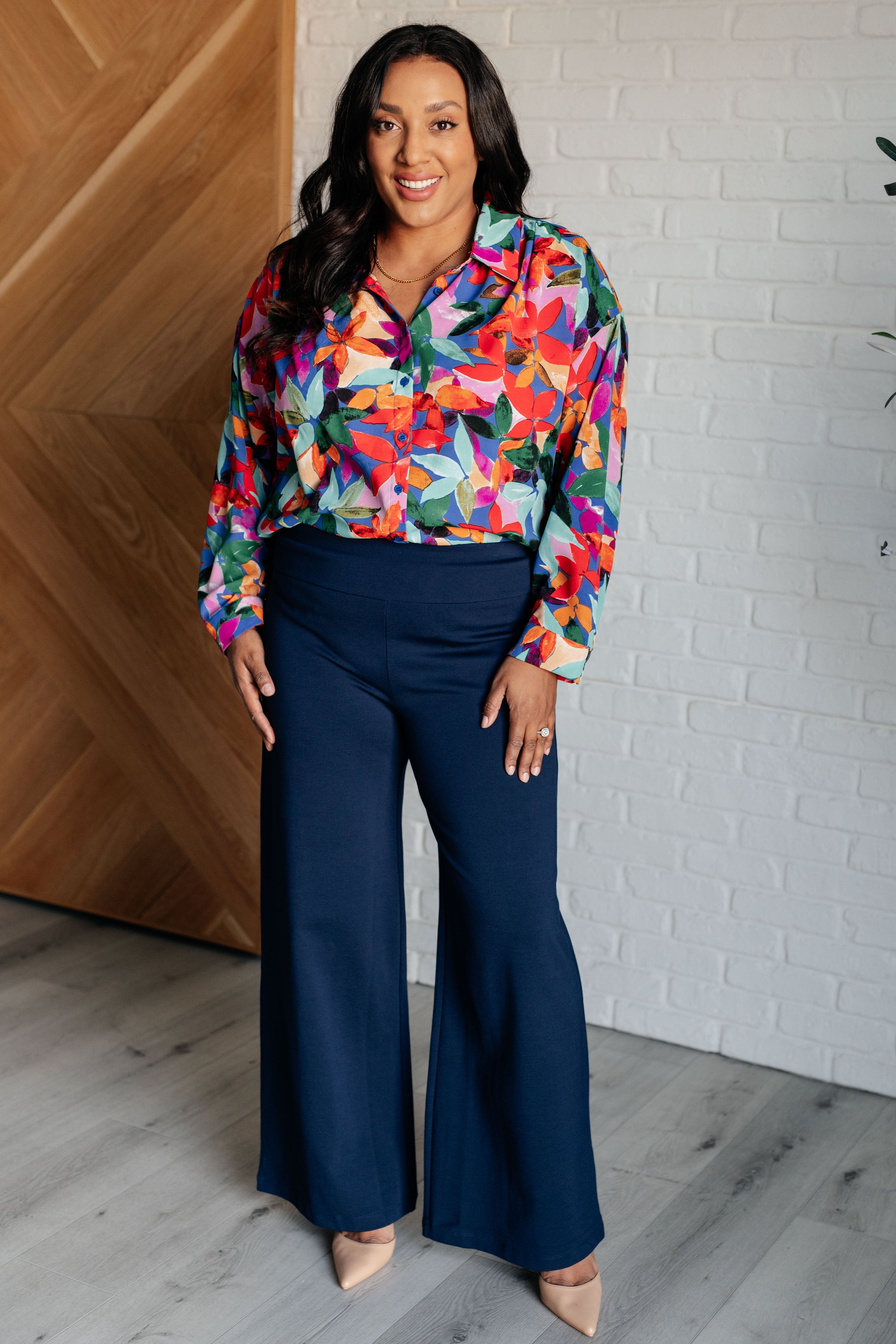 Make Like a Tree and Leaf Button Up Blouse – Charming Charlie