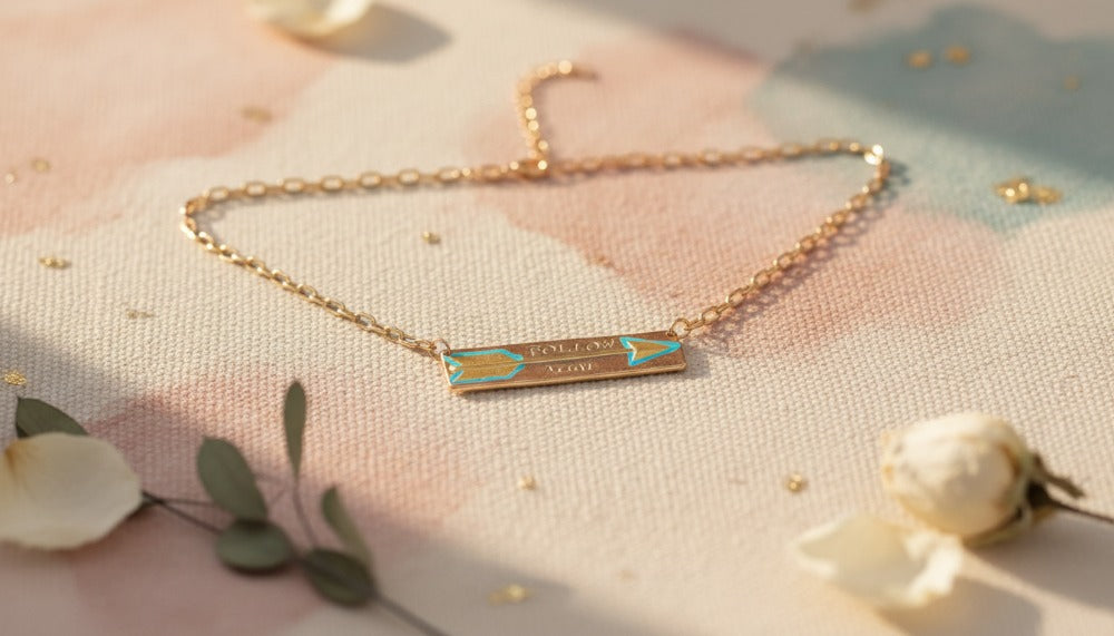 Rose Gold Arrow Path Necklace – Charming Charlie