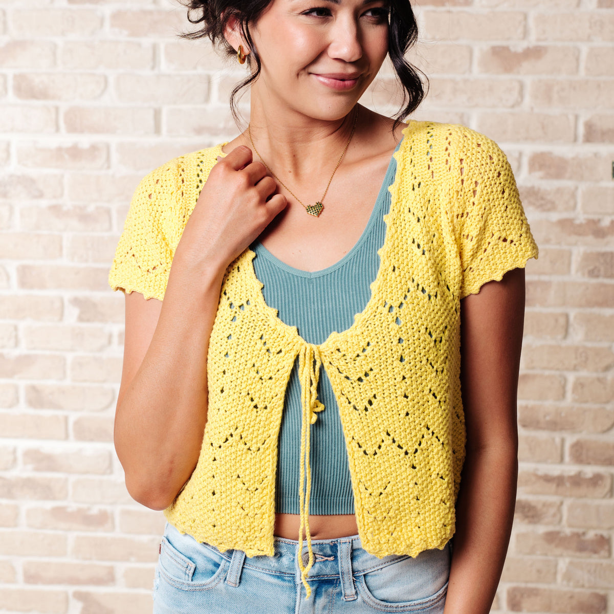 Nighttime Coffee Cardigan in Pineapple – Charming Charlie