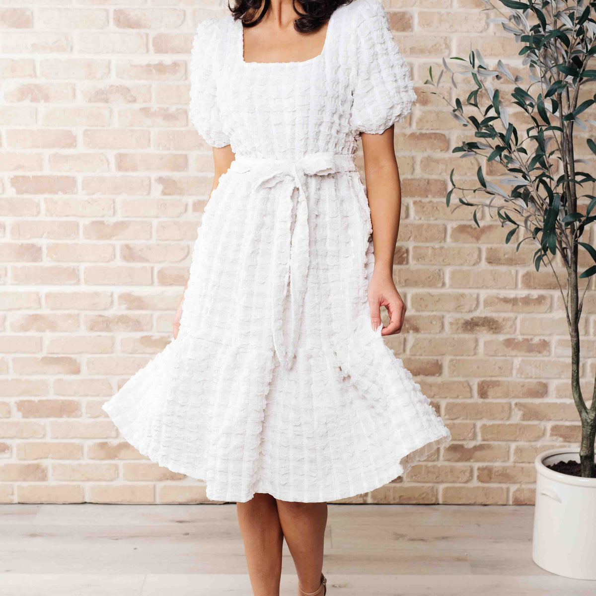 On Cloud Nine Bubble Midi Dress – Charming Charlie