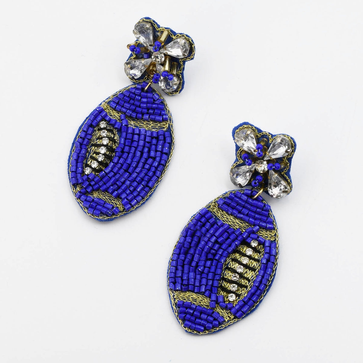 Royal Blue/Gold Football Earring S33 – Charming Charlie