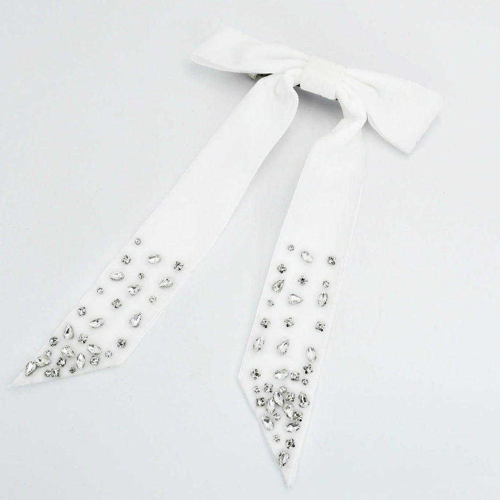 White Jeweled Bow – Charming Charlie
