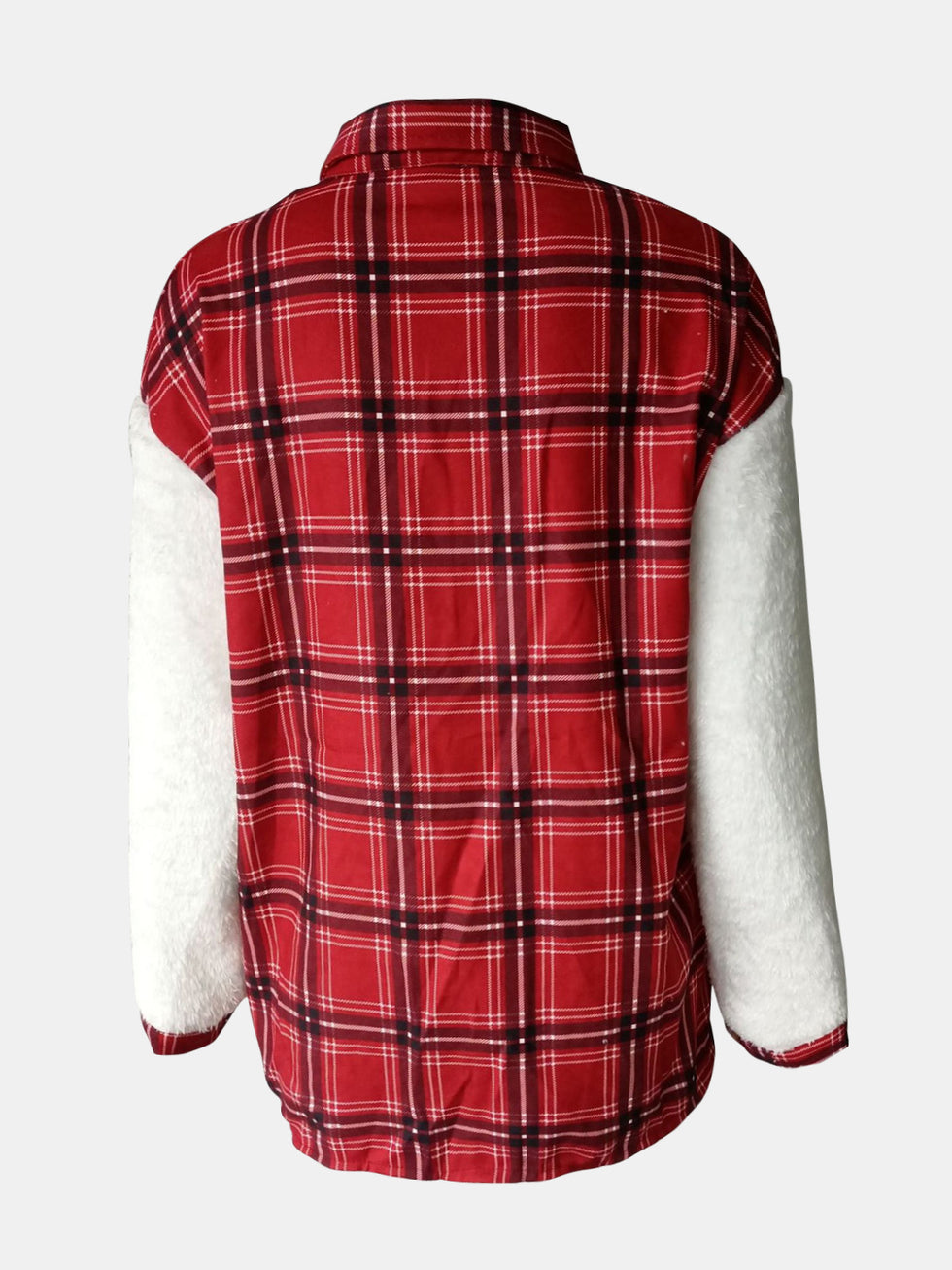Fuzzy Button Up Long Sleeve Jacket – Charming Charlie