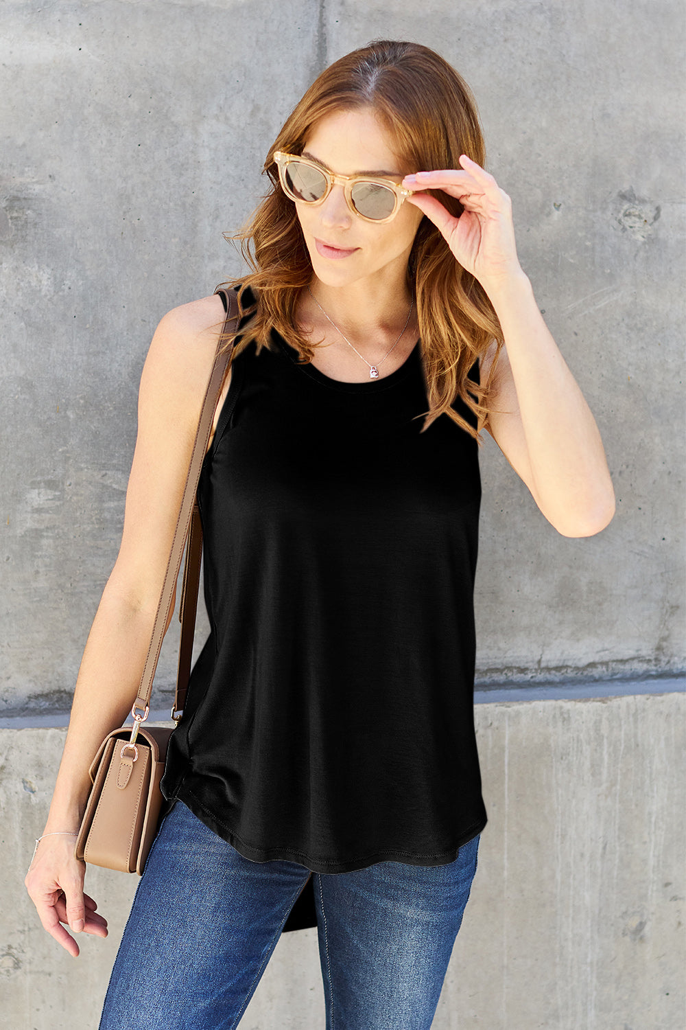 Basic Bae Bamboo Full Size Round Neck Tank – Charming Charlie