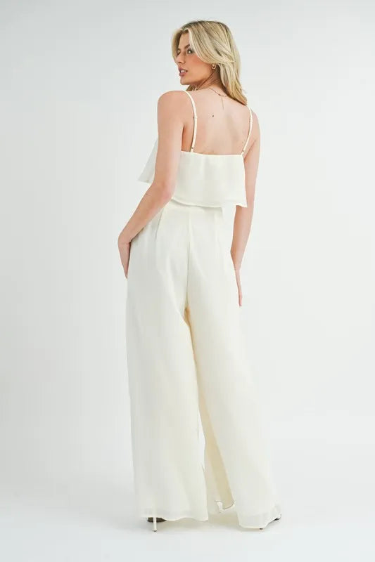 MABLE Crop Cami and Ruffled Wide Leg Pants Set – Charming Charlie