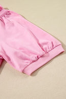 Half Zip Puff Sleeve Top and Ruffled Shorts Set – Charming Charlie