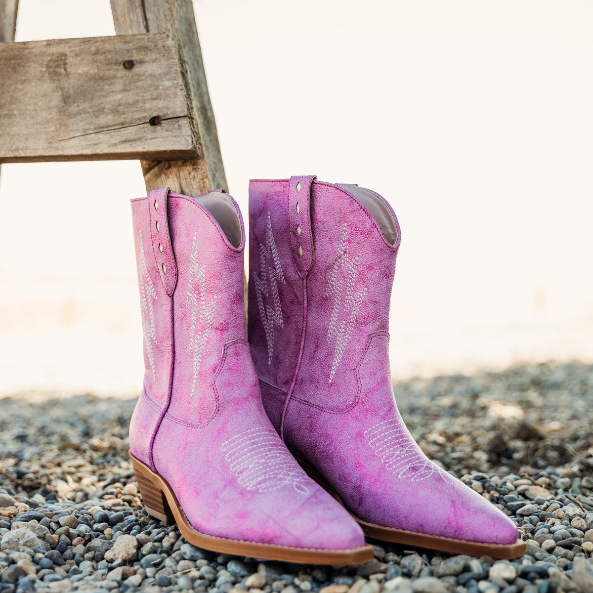 Bowie Metallic Boot in Pink – Charming Charlie