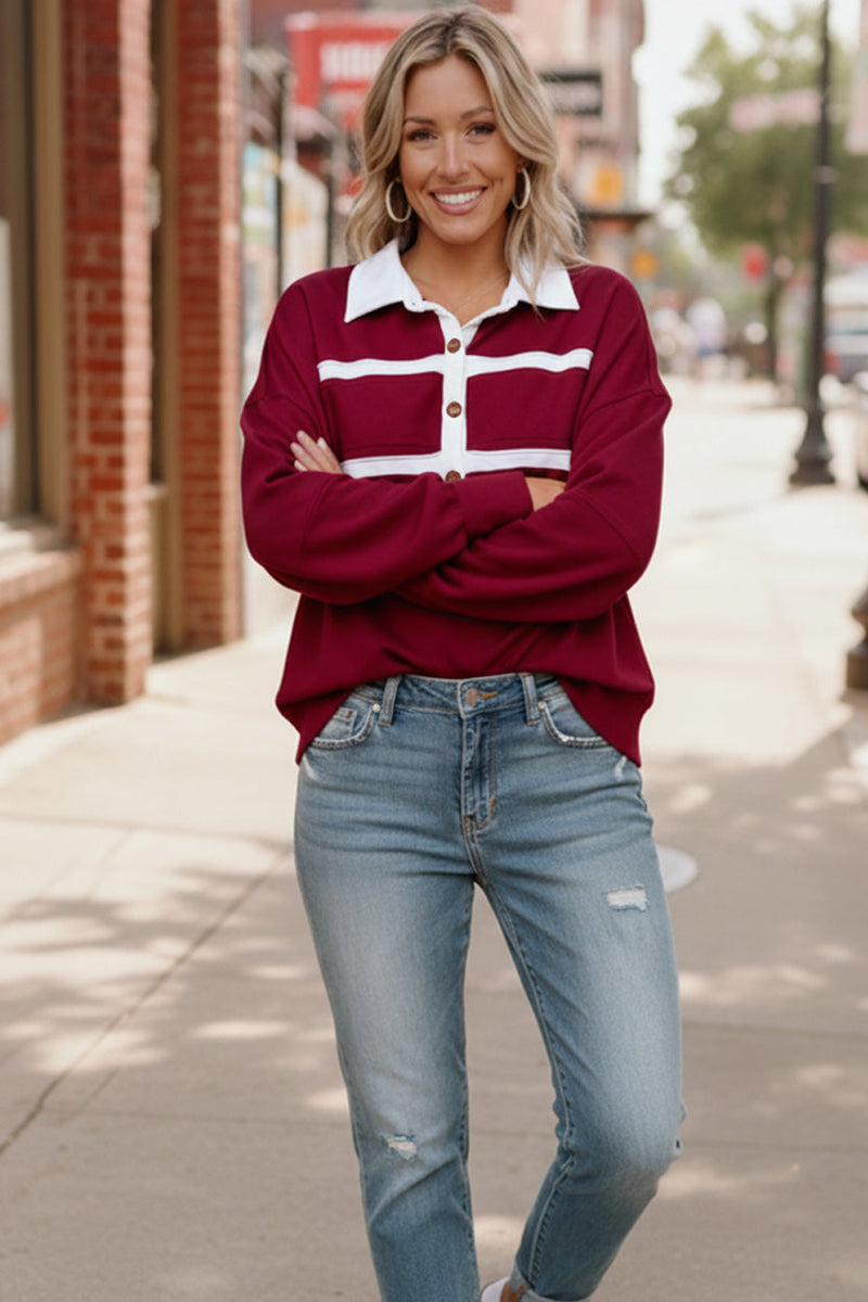 Prep School Chic Wine Polo – Charming Charlie