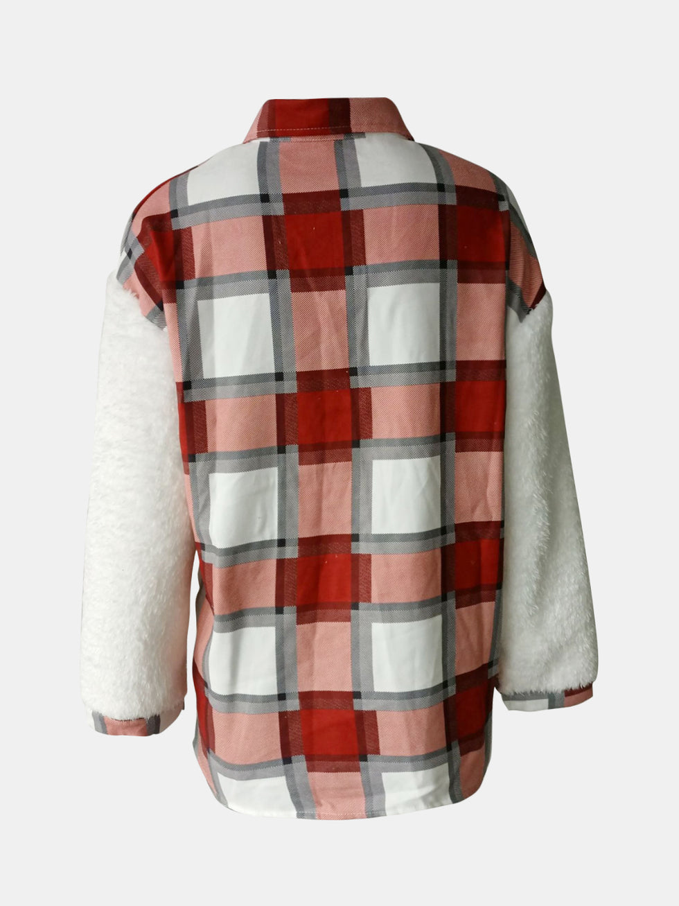 Fuzzy Button Up Long Sleeve Jacket – Charming Charlie