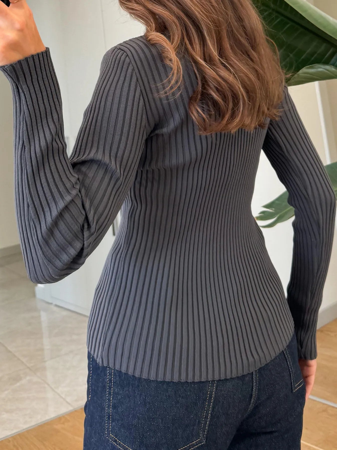 Ribbed Button-Front Long Sleeve Cardigan – Charming Charlie