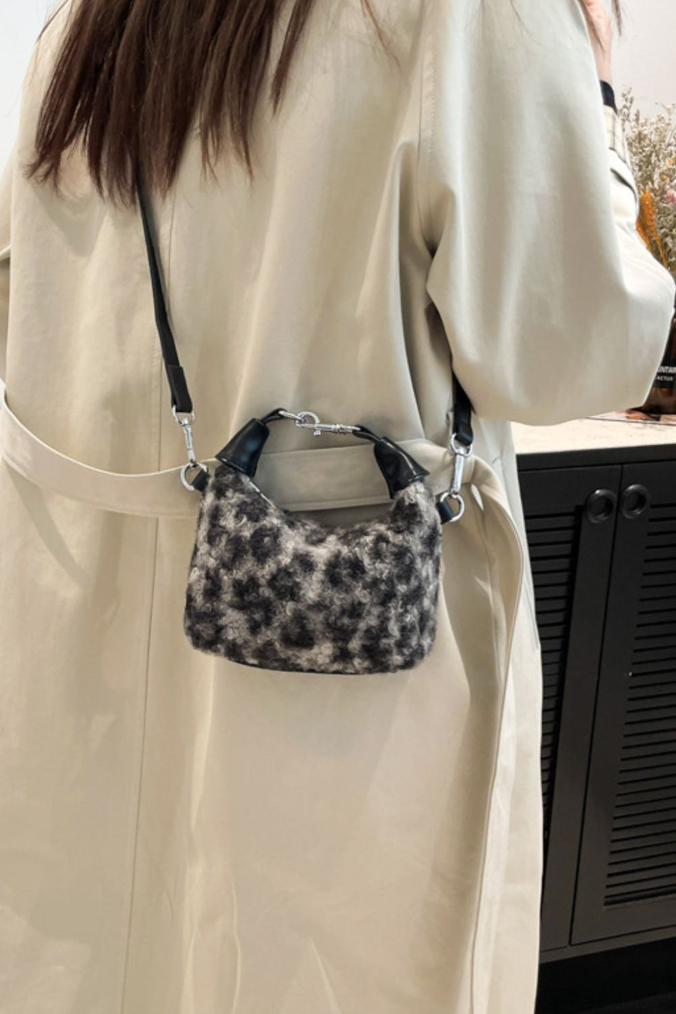 Fuzzy Polyester Mini Handbag with Zipper – Charming Charlie