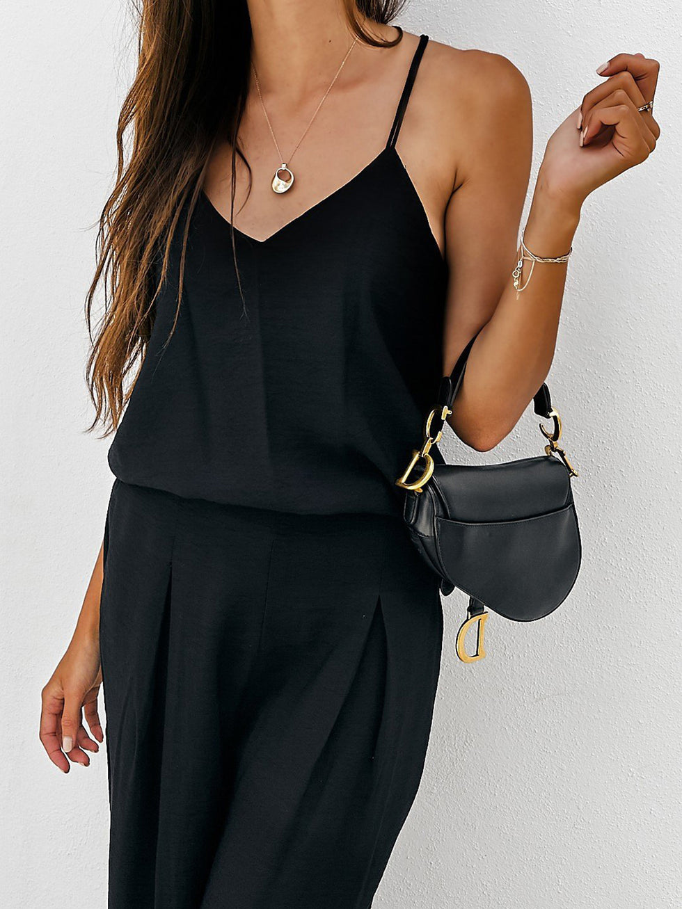 Spaghetti Strap Cami and Wide Leg Pants Set – Charming Charlie