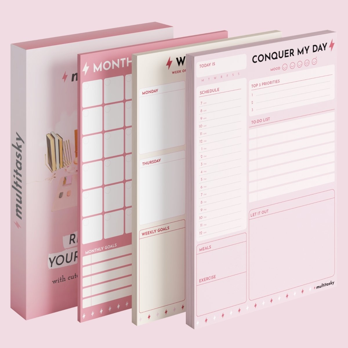 Conquer My Day Planner Sheets (Daily, Weekly & Monthly - A5 Planner Re ...