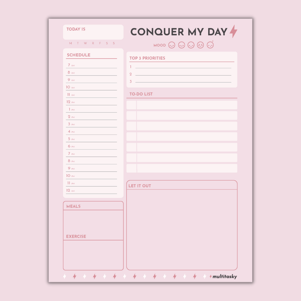 Conquer My Day Planner Sheets (Daily, Weekly & Monthly - A5 Planner Re ...