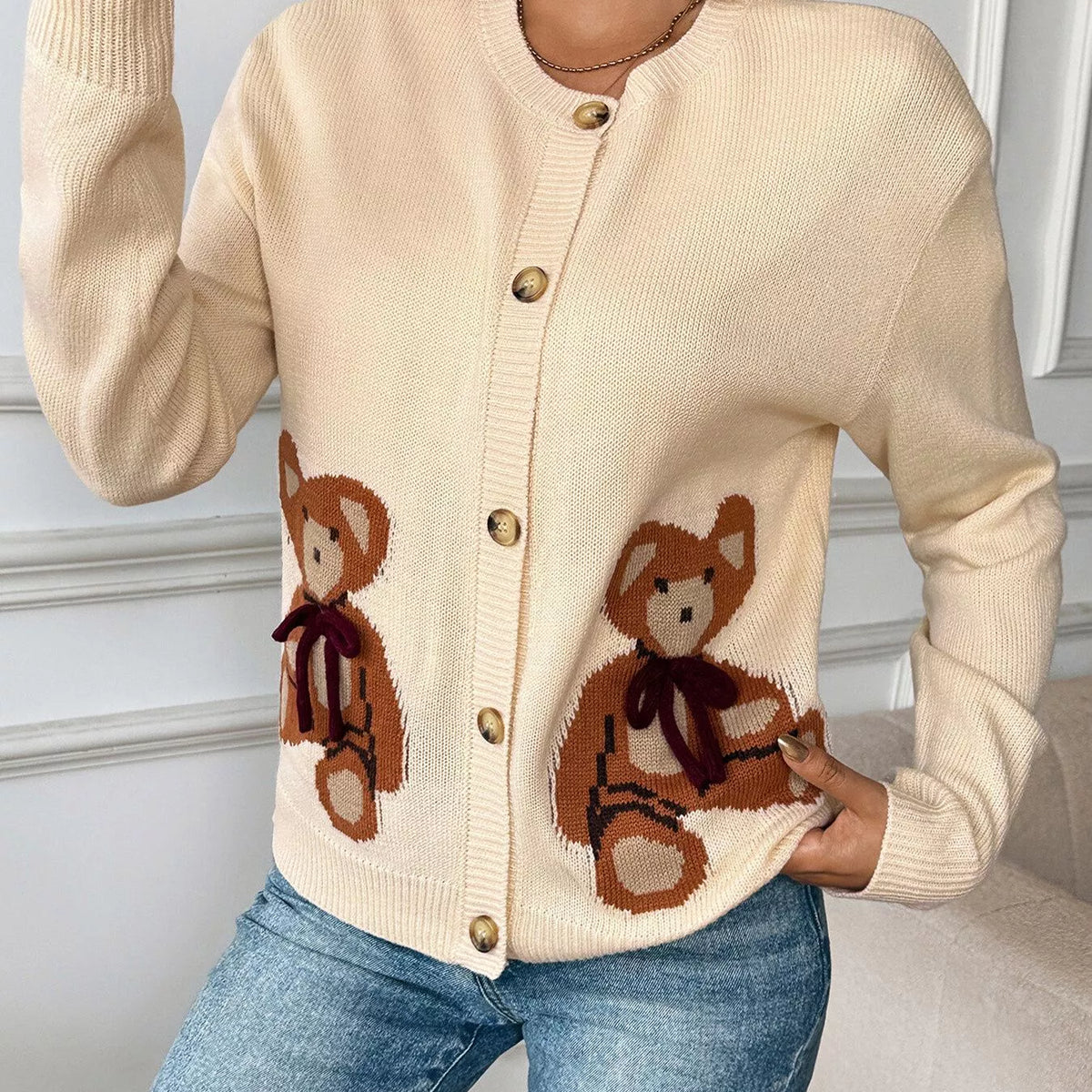 Teddy Bear Button Up Cardigan – Charming Charlie