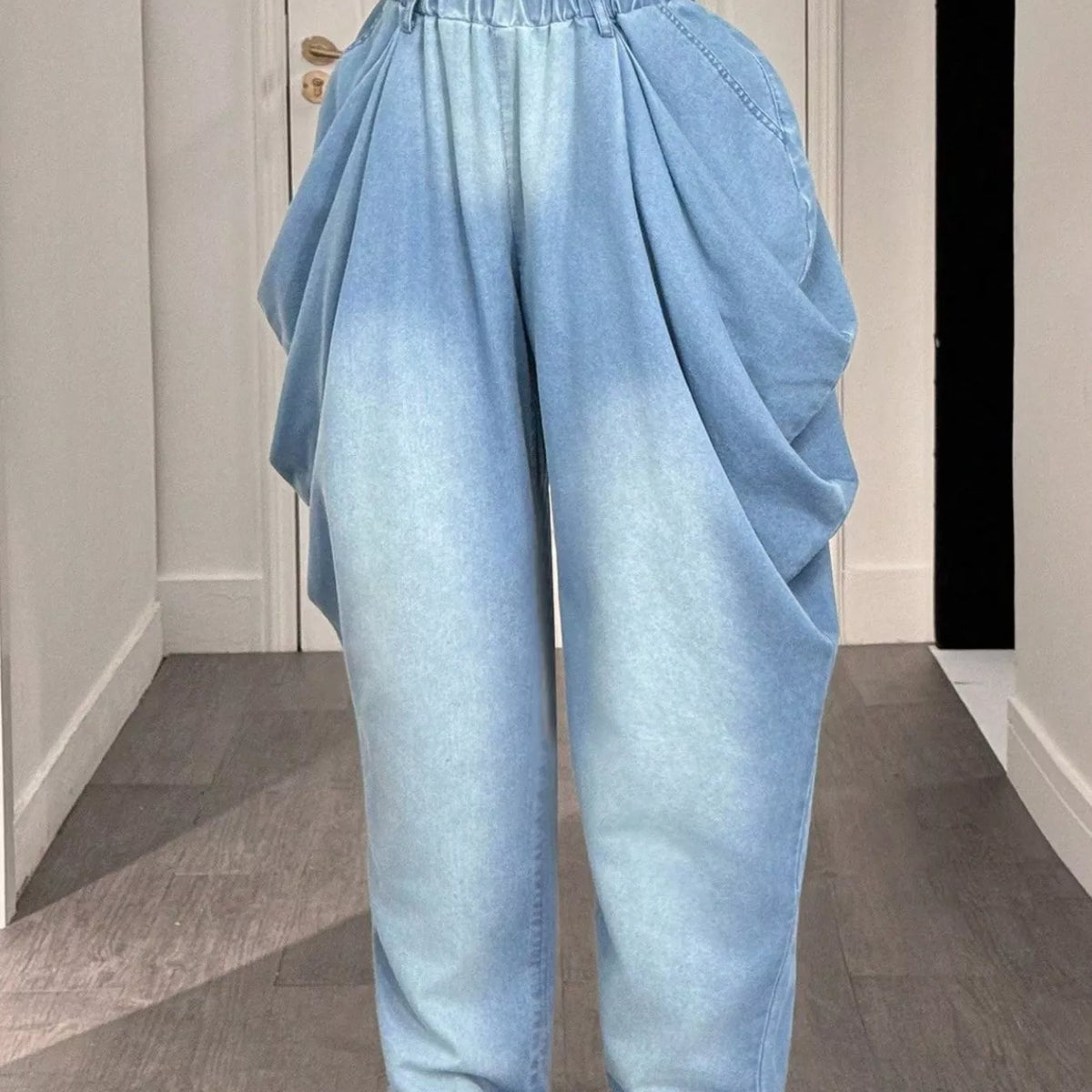 Ruched Wide Leg Jeans – Charming Charlie