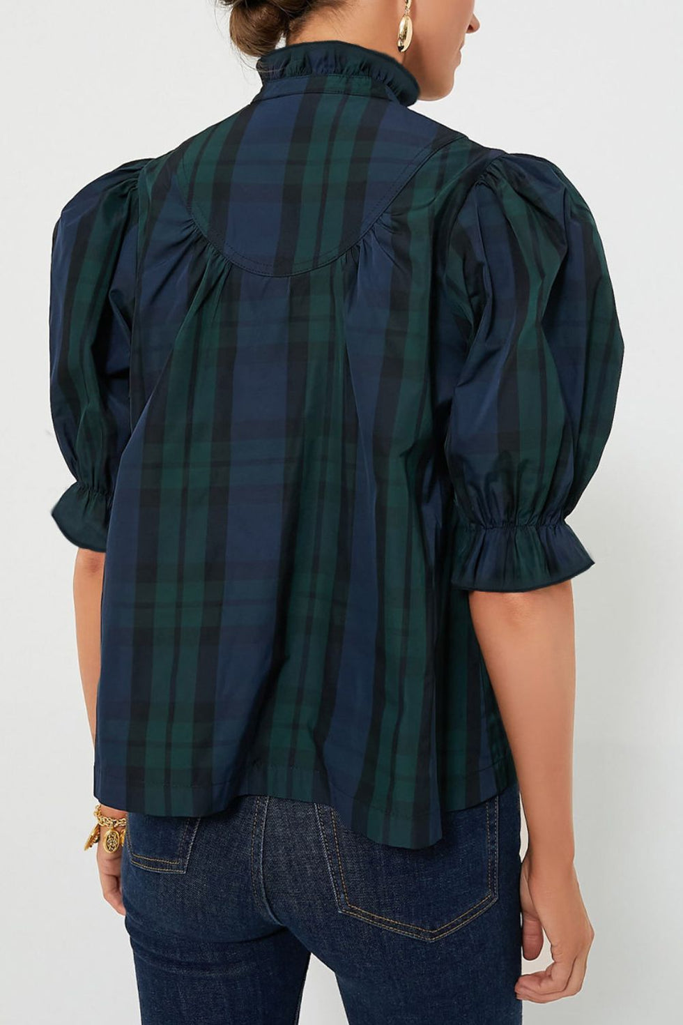 Puff Sleeve Frilled Trim Elegant Blouse – Charming Charlie