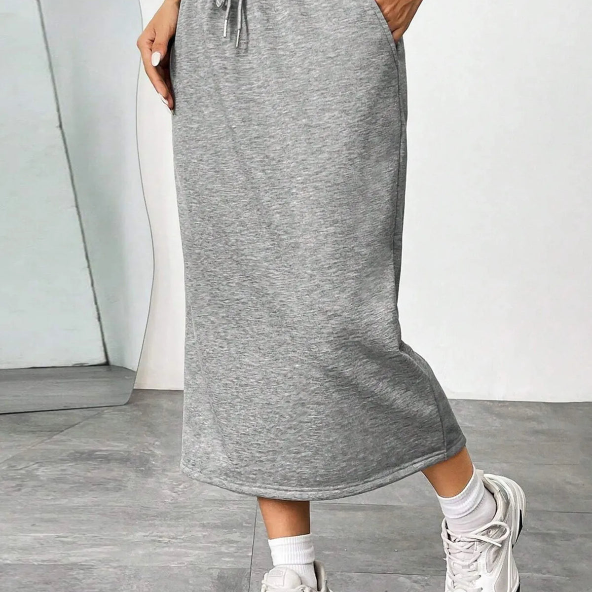 Slit Drawstring Midi Skirt – Charming Charlie