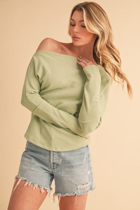 Aemi + Co One Shoulder Long Sleeve Knit Top – Charming Charlie