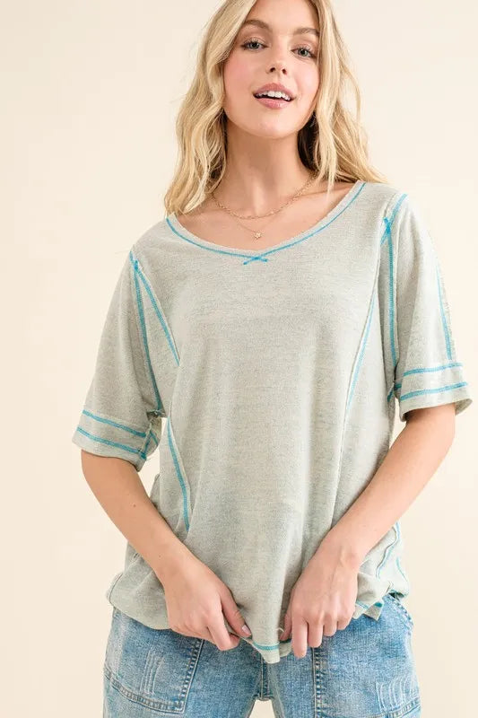 And The Why Reversed Stitch Basic T Shirt – Charming Charlie