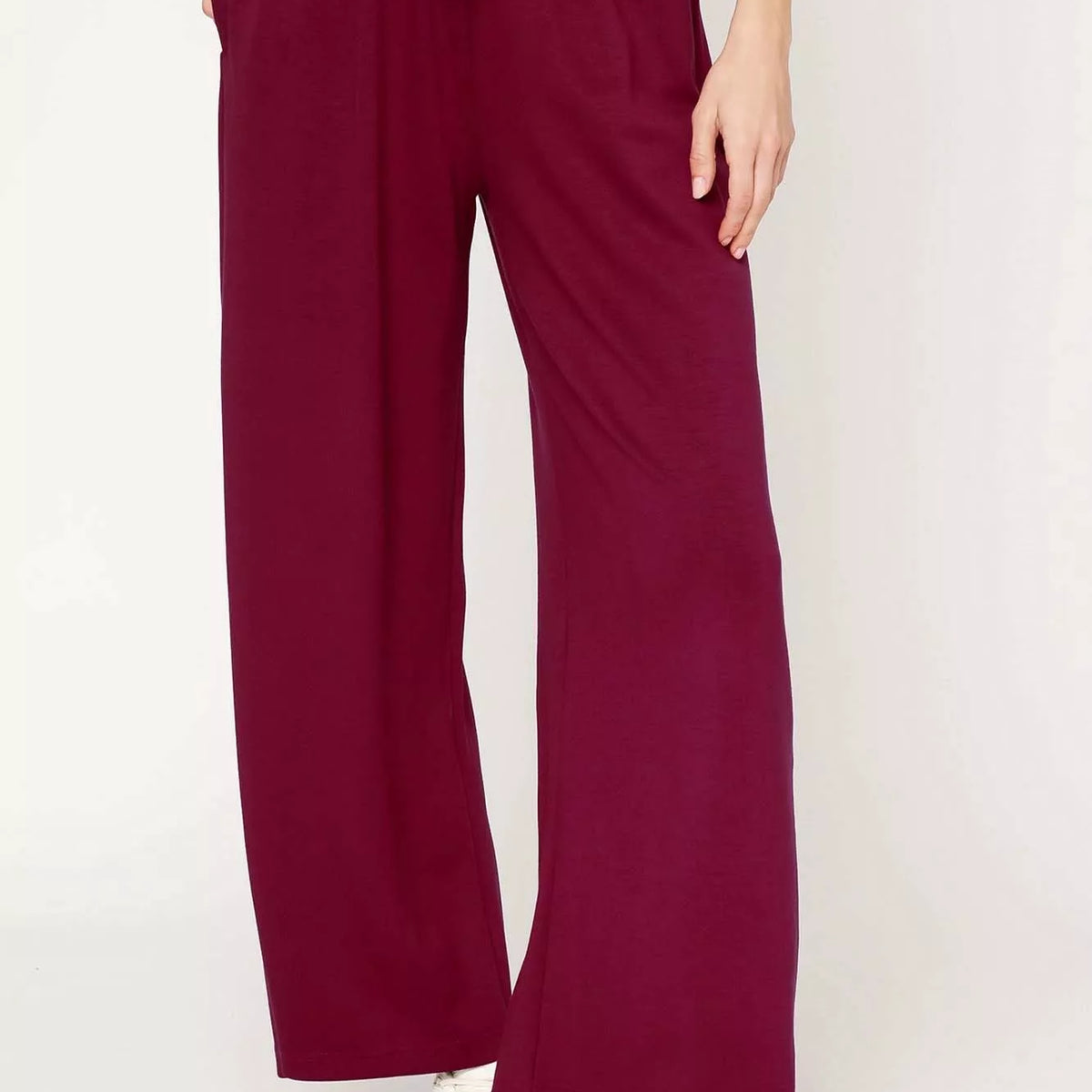 Umgee Elastic Drawstring Waistband Wide Leg Pants – Charming Charlie