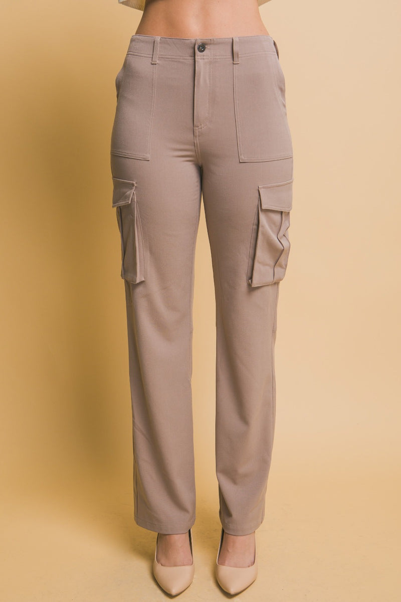 Love Tree High Rise Cargo Pants with Pockets – Charming Charlie