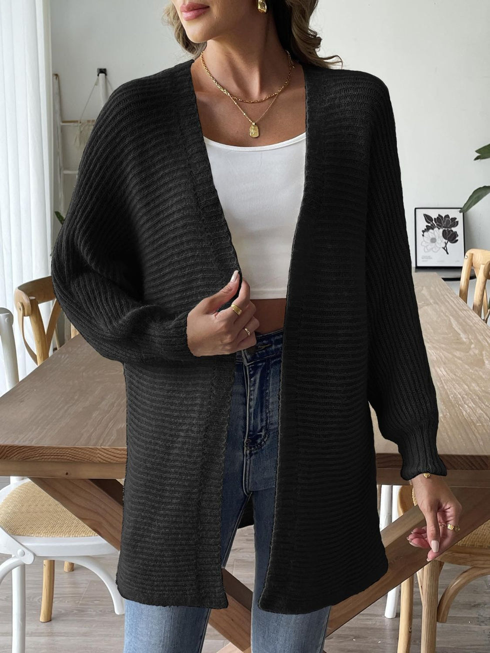 Open Front Long Sleeve Cardigan – Charming Charlie
