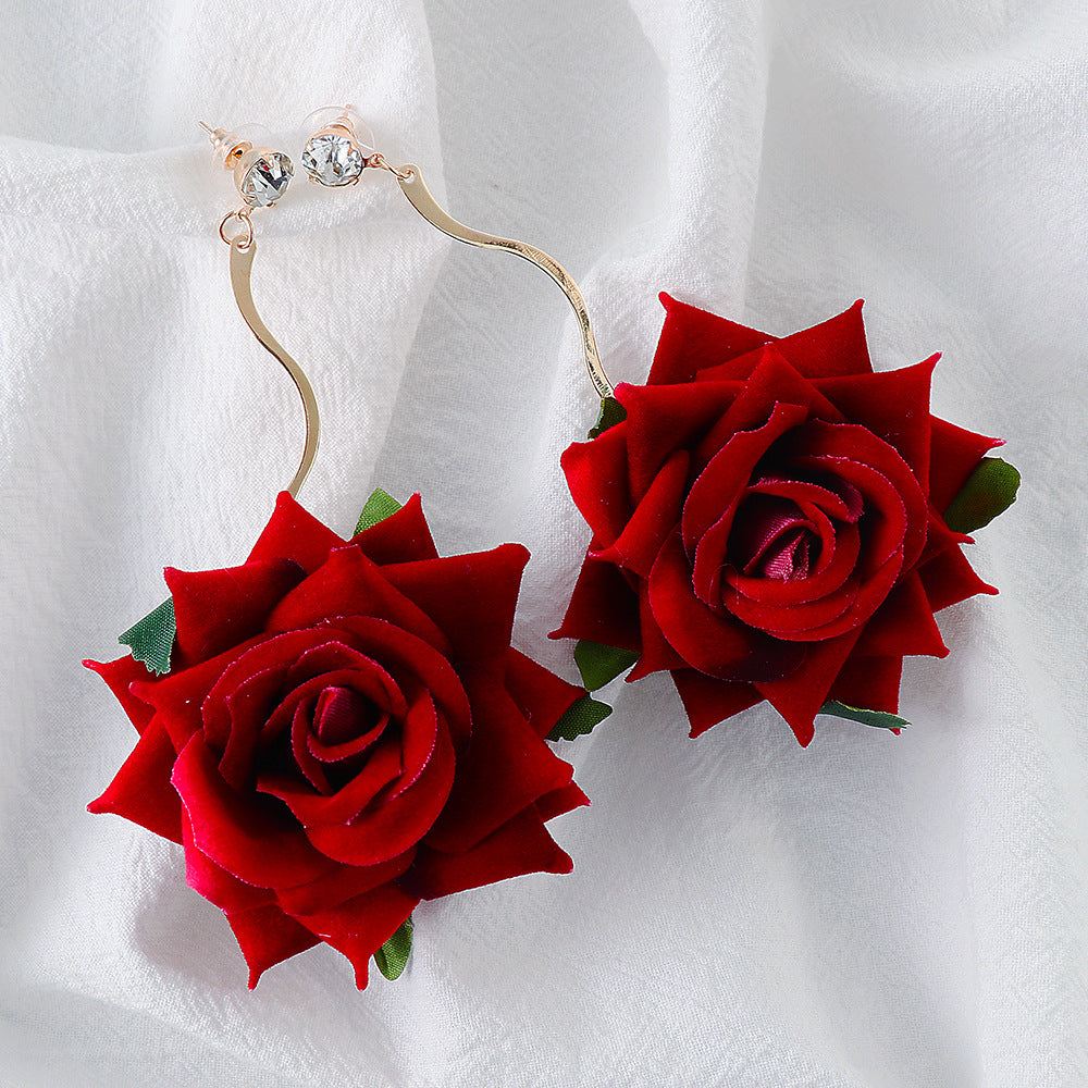 Alloy Rose Dangle Earrings – Charming Charlie
