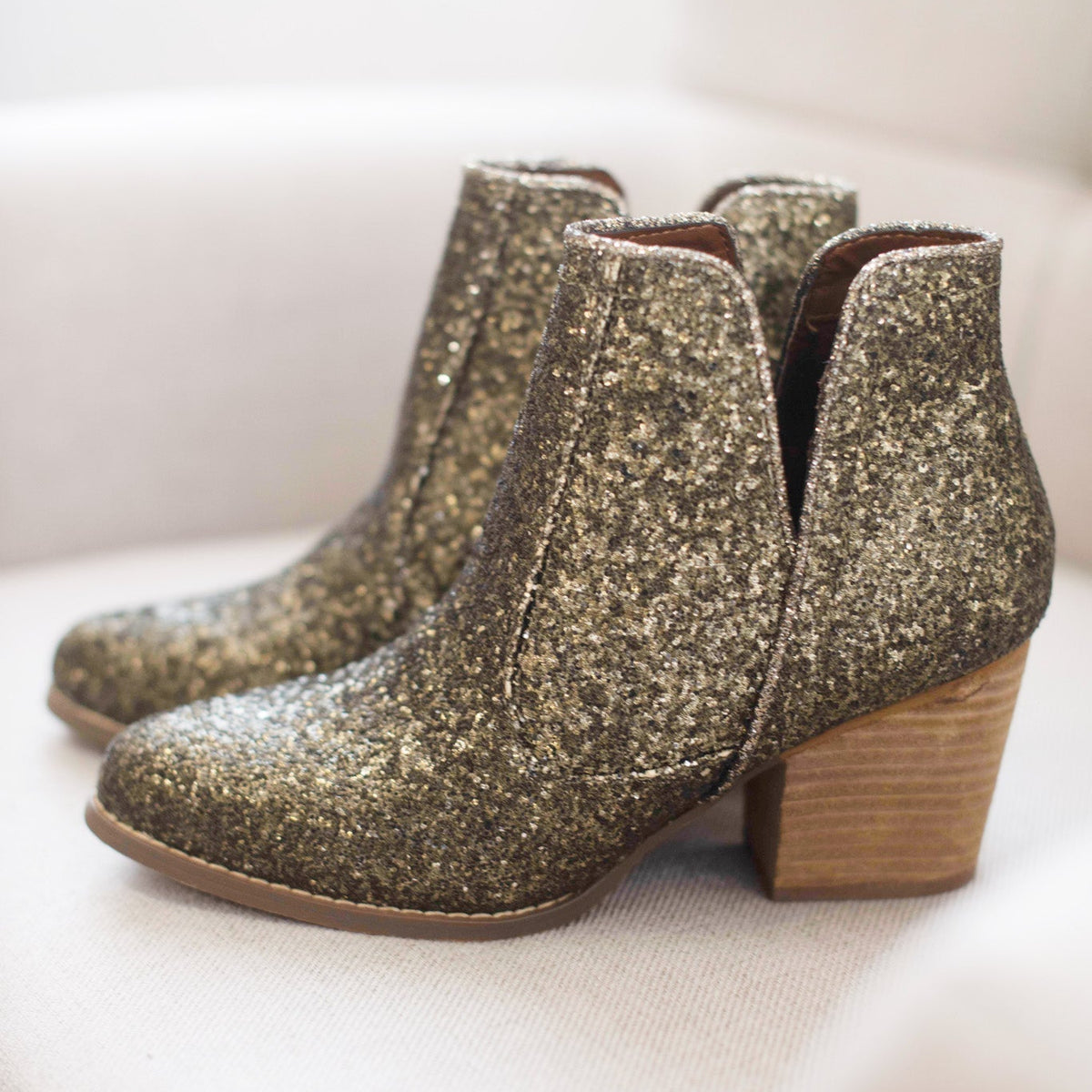 Fiera Booties in Bronze – Charming Charlie