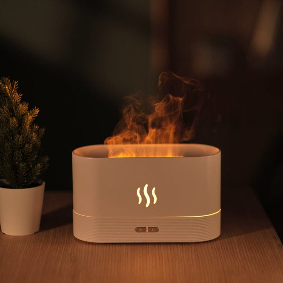 Fireplace Humidifier Lamp with Flame Effect | Multitasky – Charming Charlie