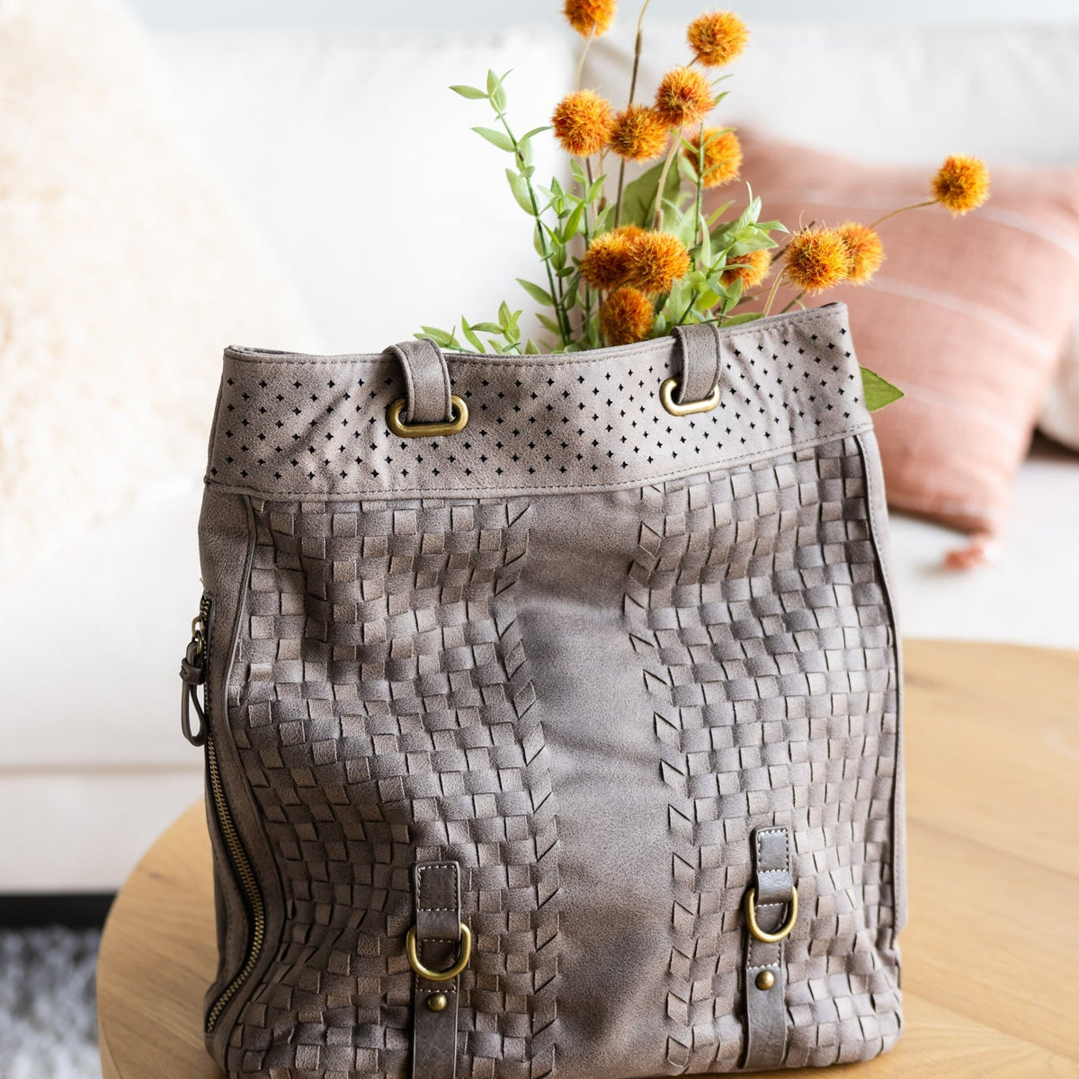 Giggy Backpack in Taupe – Charming Charlie
