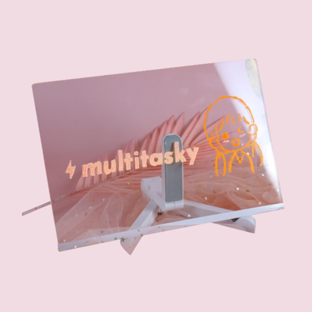 Glowing Acrylic Message Board Set (with 7 Colored Markers) – Charming ...