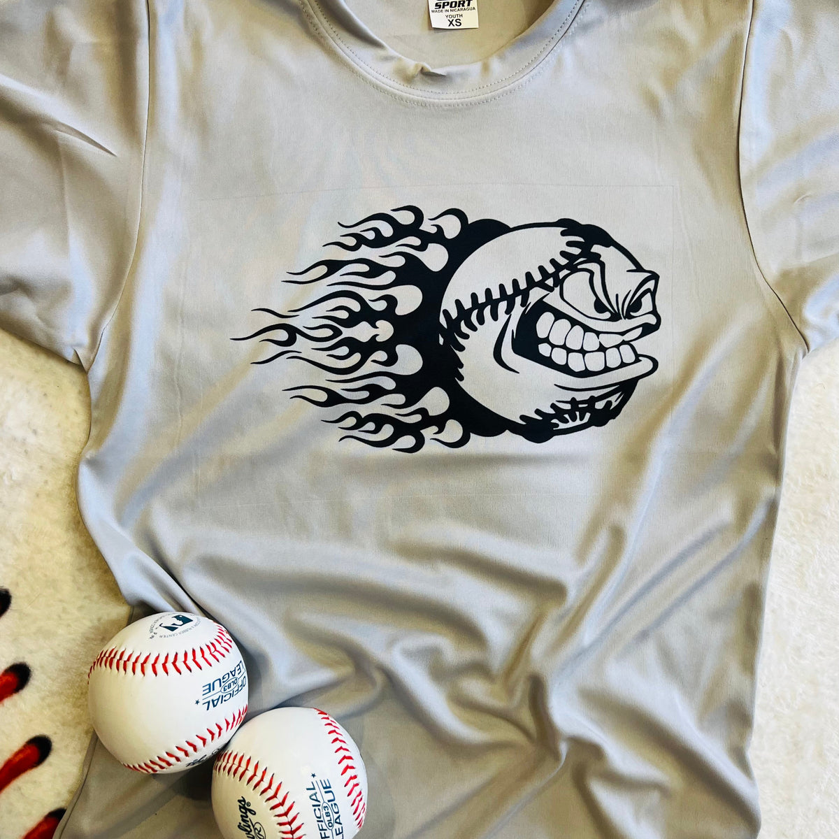 Blazing Baseball Face Dri Fit Tee – Charming Charlie