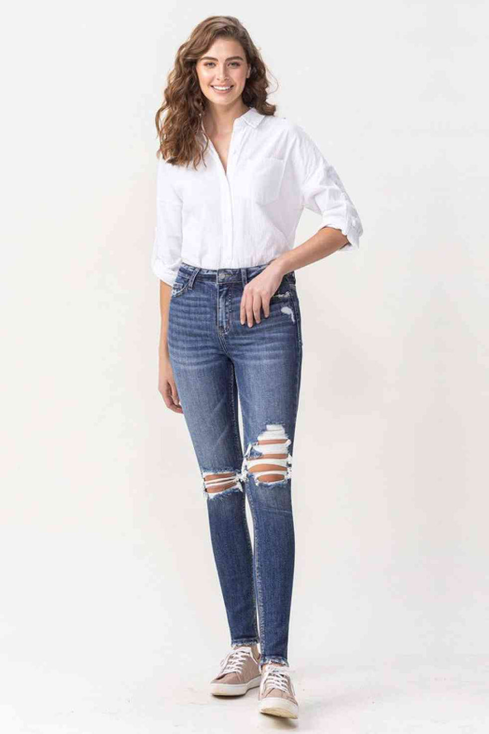 Lovervet Hayden Full Size High Rise Skinny – Charming Charlie