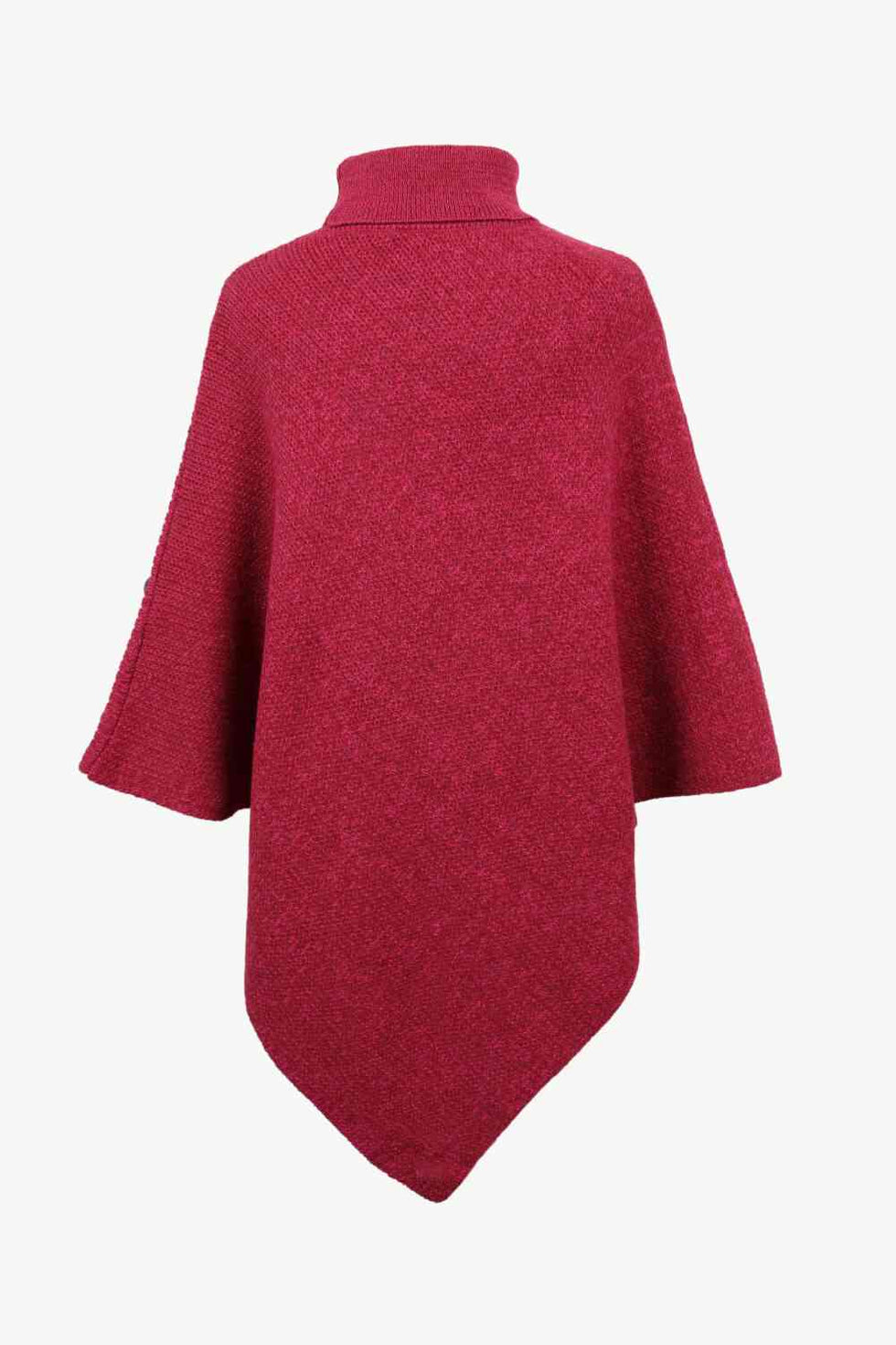 Turtleneck Buttoned Poncho – Charming Charlie