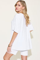 Basic Bae Full Size V-Neck Drop Shoulder Short Sleeve T-Shirt and Shor ...