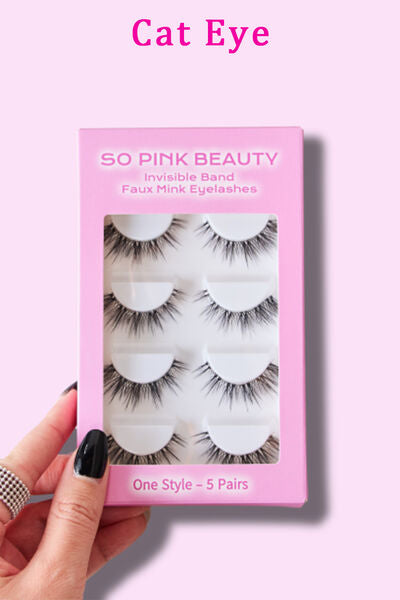 SO PINK BEAUTY Faux Mink Eyelashes 5 Pairs – Charming Charlie