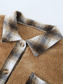 Plaid Contrast Dropped Shoulder Coat – Charming Charlie