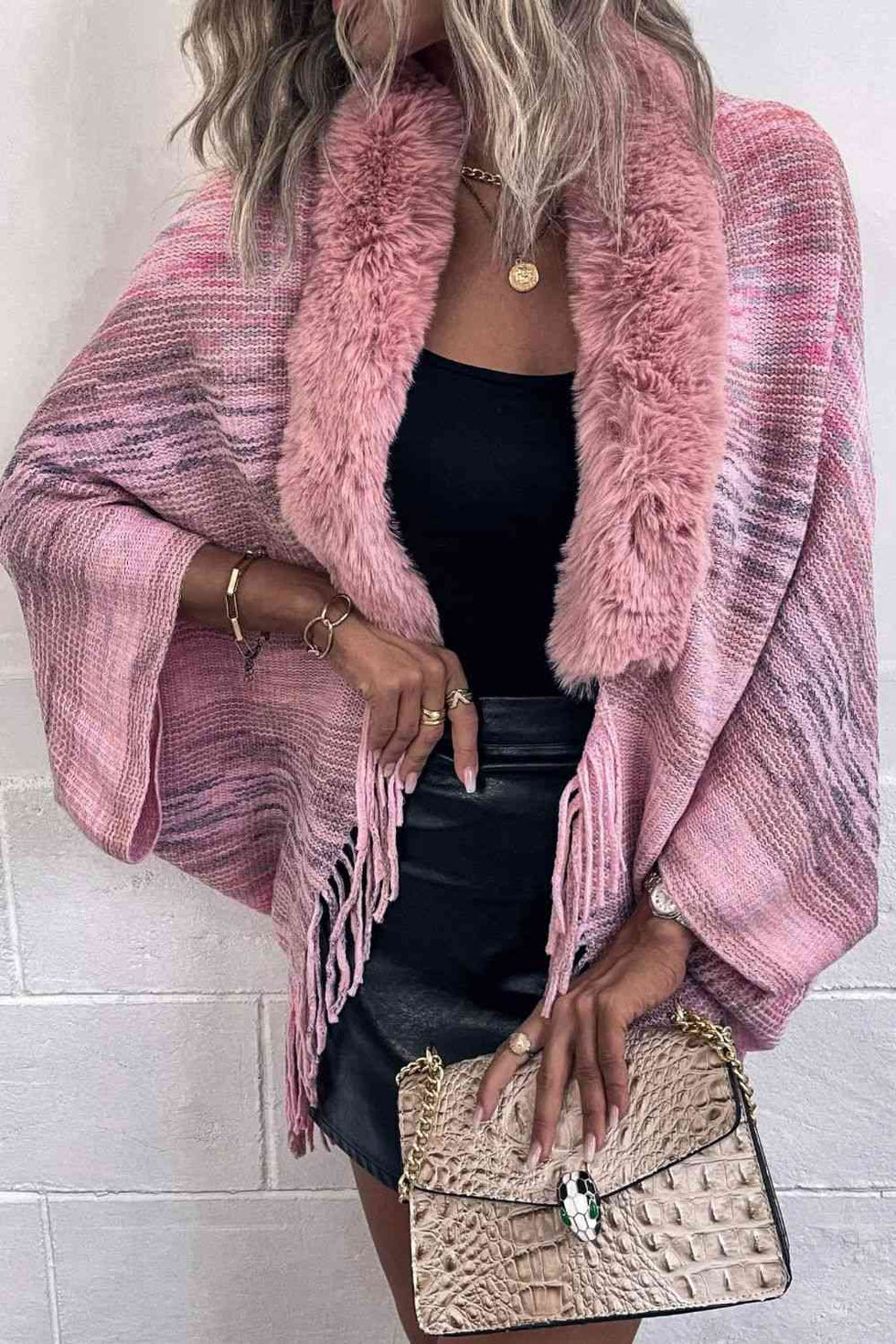 Open Front Fringe Hem Poncho – Charming Charlie