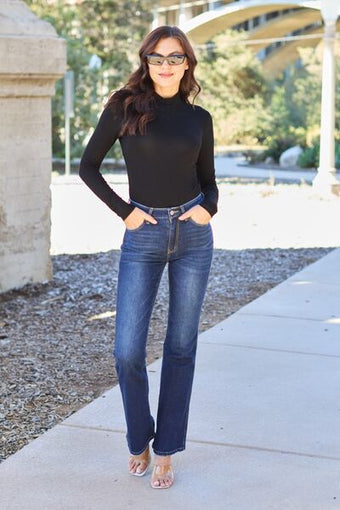 Basic Bae Full Size Mock Neck Long Sleeve Bodysuit – Charming Charlie
