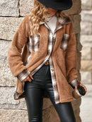 Plaid Contrast Dropped Shoulder Coat – Charming Charlie