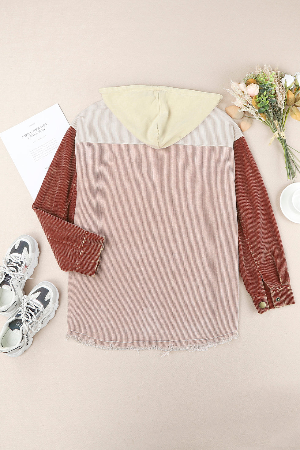 Snap Front Hooded Corduroy Shacket – Charming Charlie