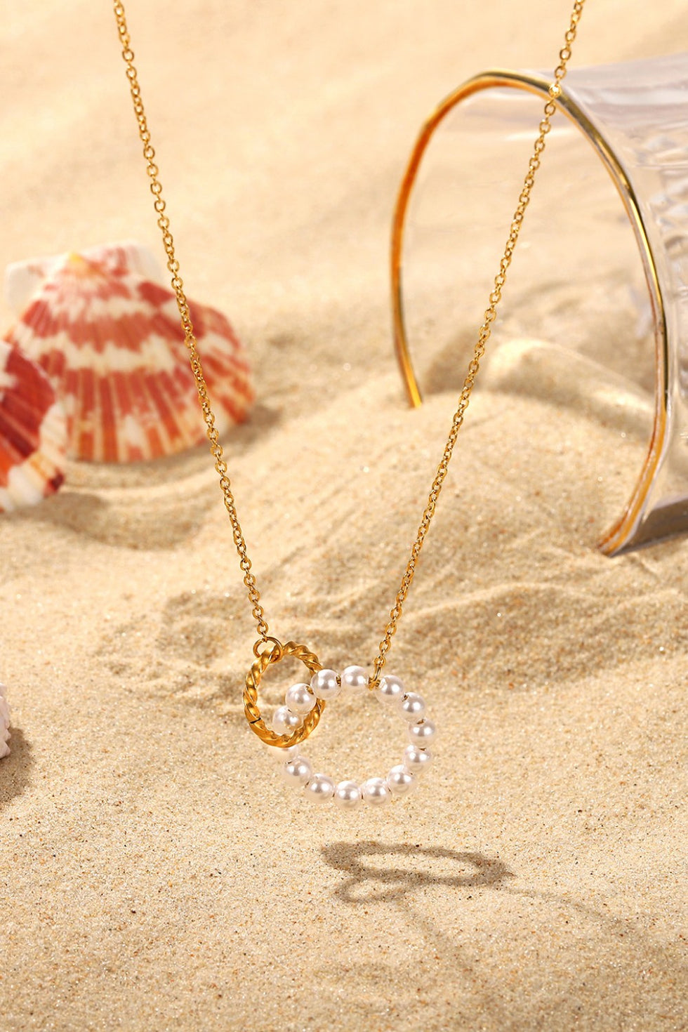 Pearl Hoop Link Pendant Necklace – Charming Charlie