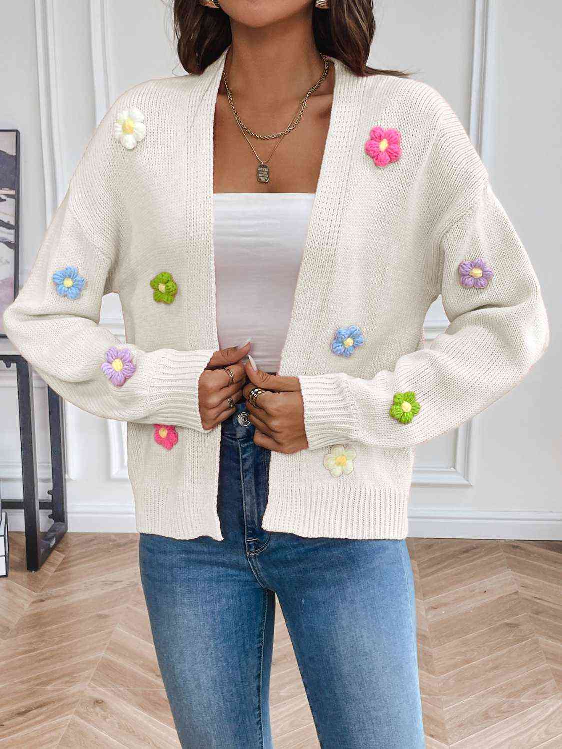 Floral Long Sleeve Open Front Cardigan – Charming Charlie