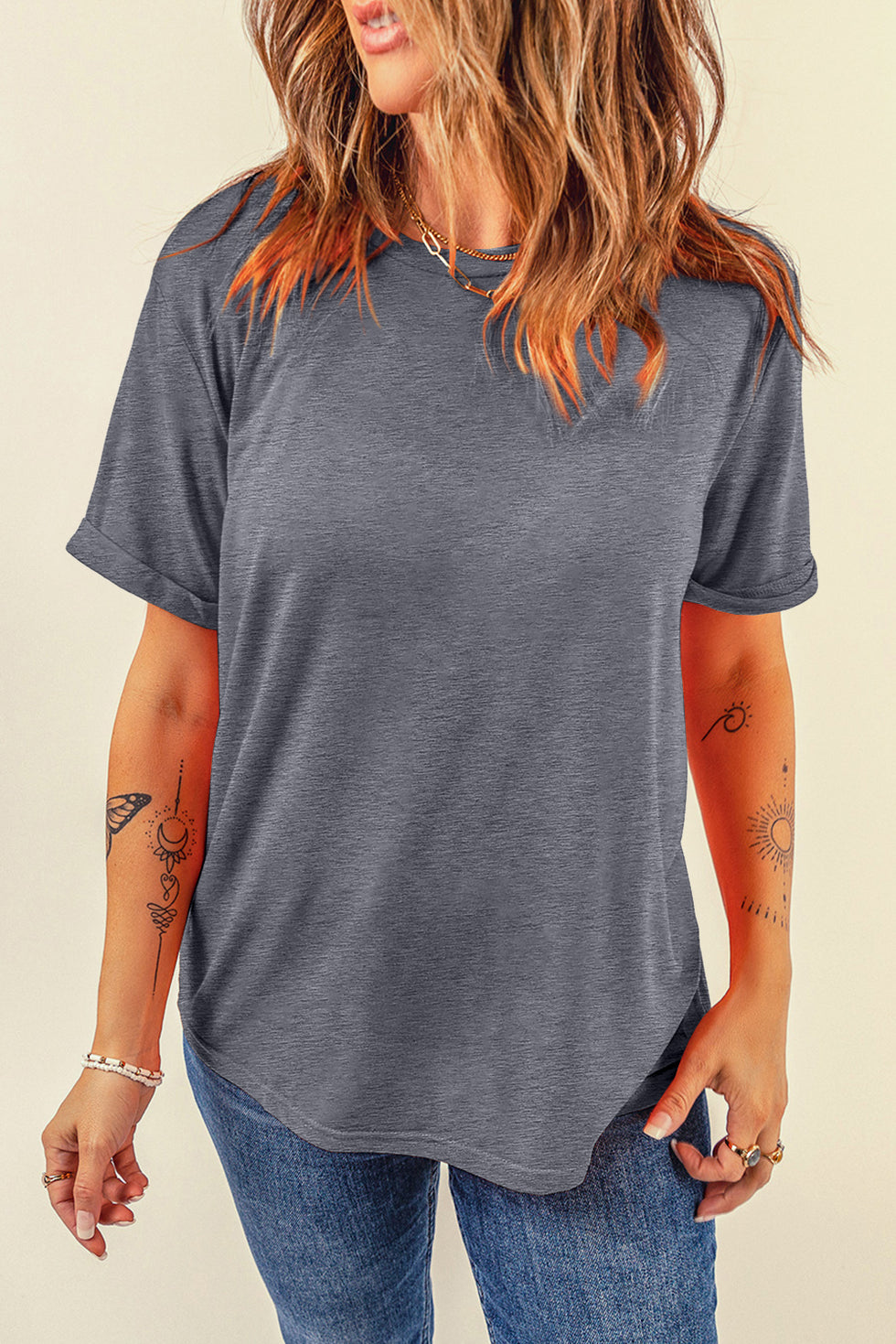 Round Neck Short Sleeve T-Shirt – Charming Charlie