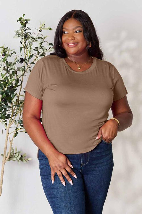 Basic Bae Full Size Round Neck Short Sleeve T-Shirt – Charming Charlie