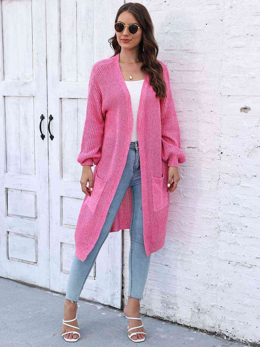 Open Front Longline Cardigan with Pockets – Charming Charlie