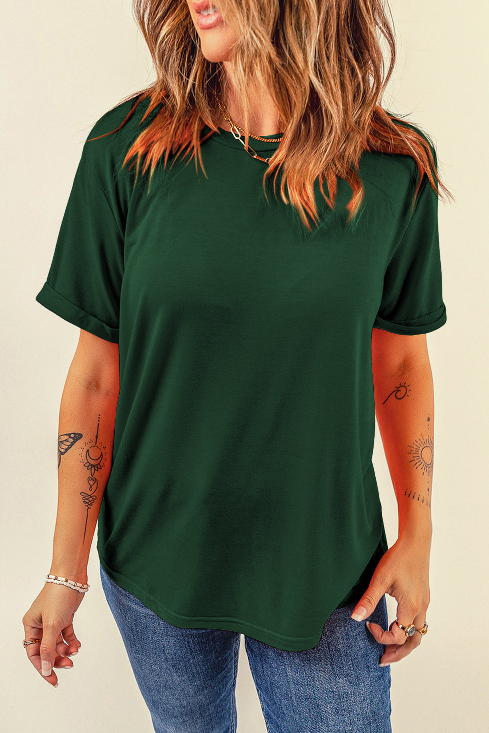Round Neck Short Sleeve T-Shirt – Charming Charlie